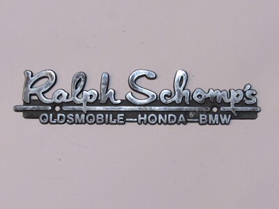 Vintage Ralph Schomp Oldsmobile Denver Colorado Metal Dealer Badge ...