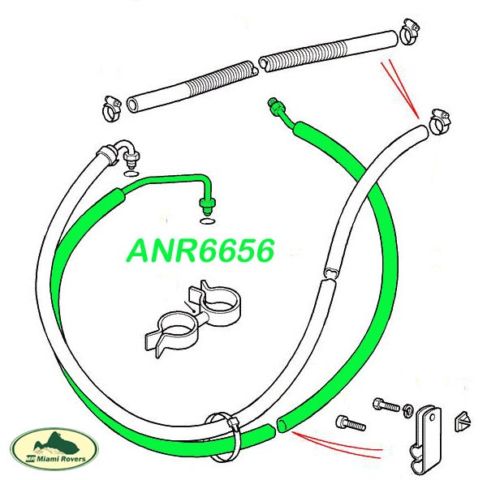 LAND ROVER HIGH PRESSURE STEERING HOSE - PUMP TO BOX DISCOVERY I ...