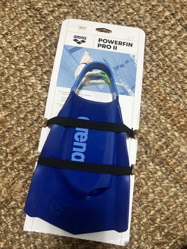 Arena Fins Powerfin Pro II Blue 36-37 New | eBay