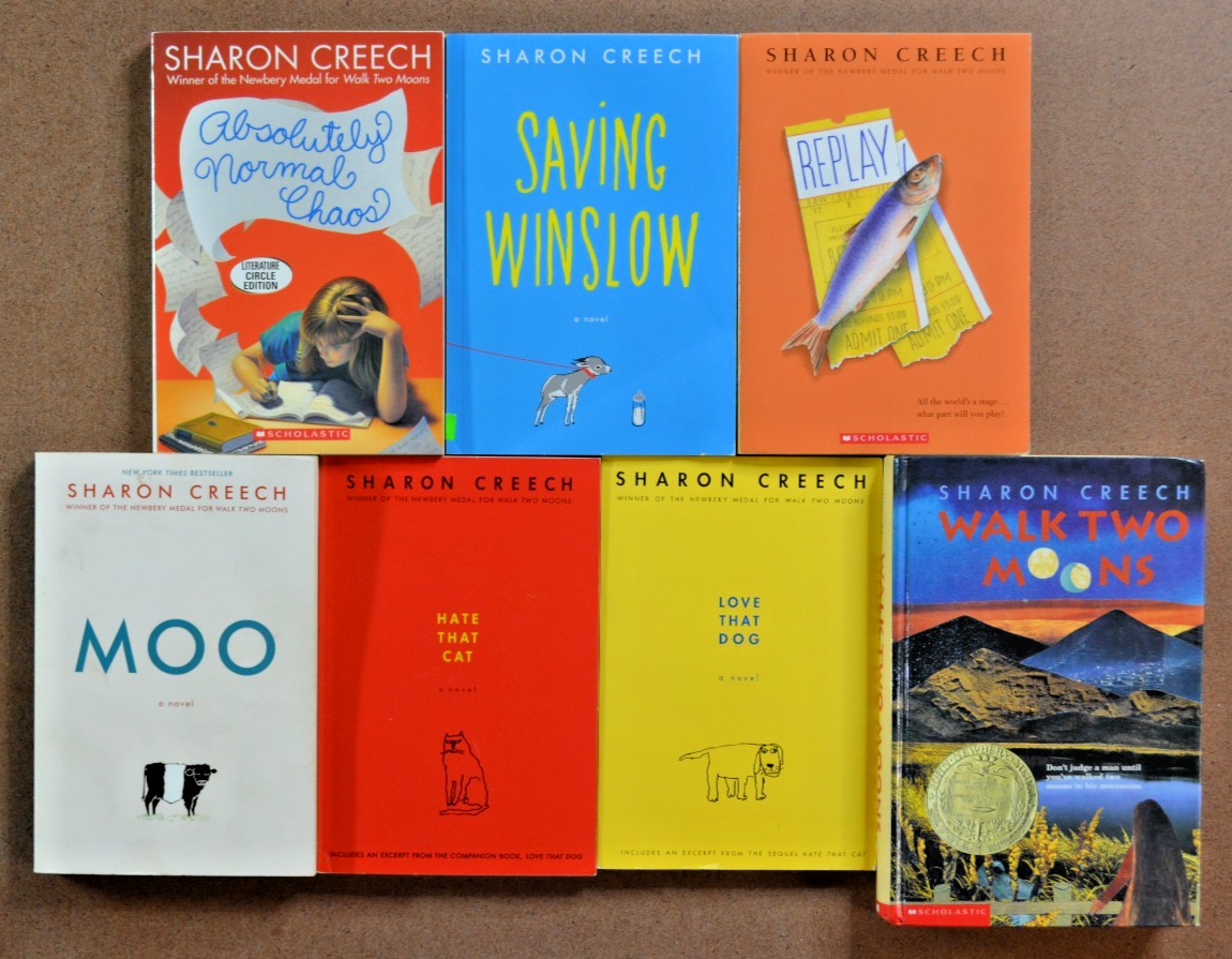 Lot of 7 Chapter Books by Sharon Creech Love That Dog Walk Two Moons ...