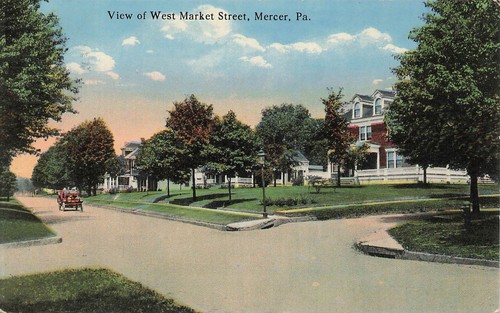 West Market Street Residential Area Mercer Pennsylvania PA 1915 ...