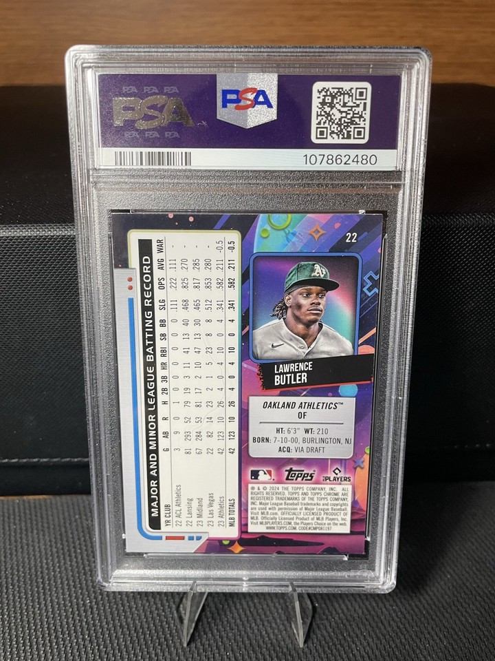 2024 Topps Cosmic Chrome Lawrence Butler Green /75 Rookie Athletics #22 ...