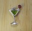 Sterling Silver 20x10mm Apple Martini Appletini with Green & Red CZ ...