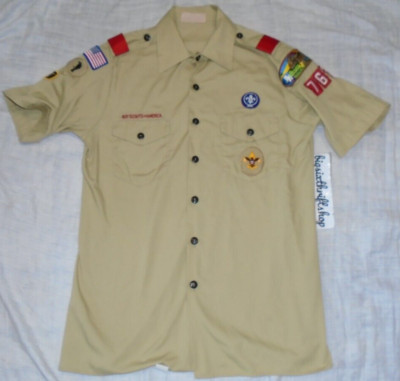 Boy Scouts of America BSA Patches Uniform Short Sleeve Shirt Size Youth ...