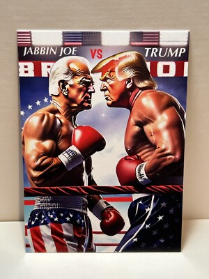TRUMP vs JOE BIDEN Aceo Fan Made Trading Card LADY LIBERTY 2024 JABBIN ...
