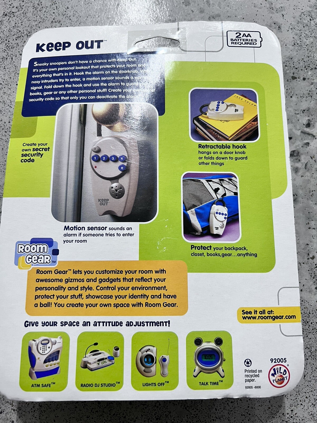 vintage wild planet toys room gear spy Gear motion sensor alarm Kids ...