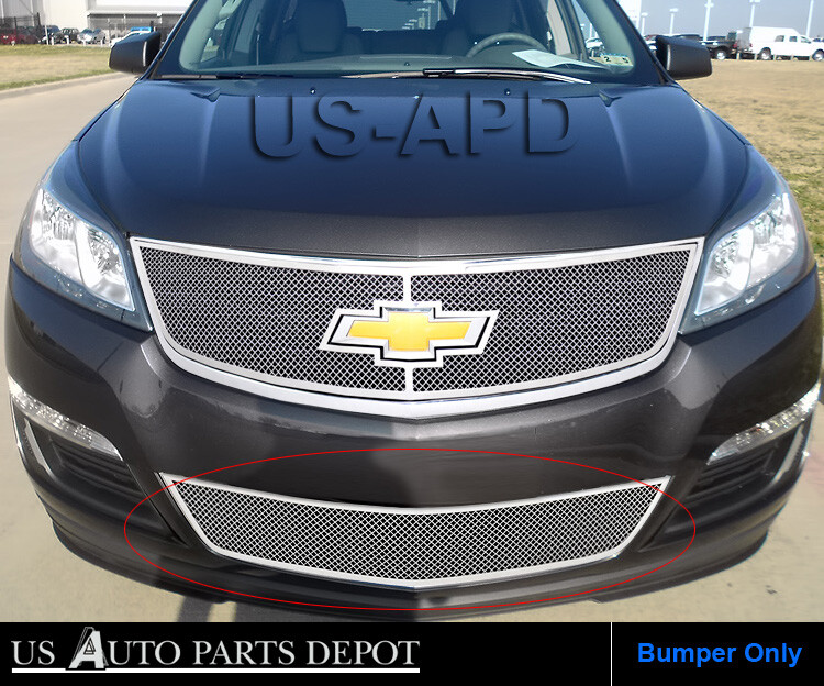 Fits 2013-2017 Chevy Traverse Lower Bumper Stainless Chrome Mesh Grille ...