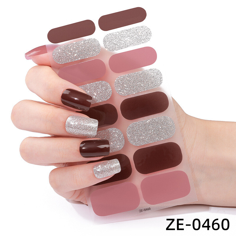Full Size Nail Wraps Stickers Polish Toe Manicure Art Self Stick Decor ...
