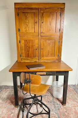Hoosier Desk and Storage Cabinet | eBay