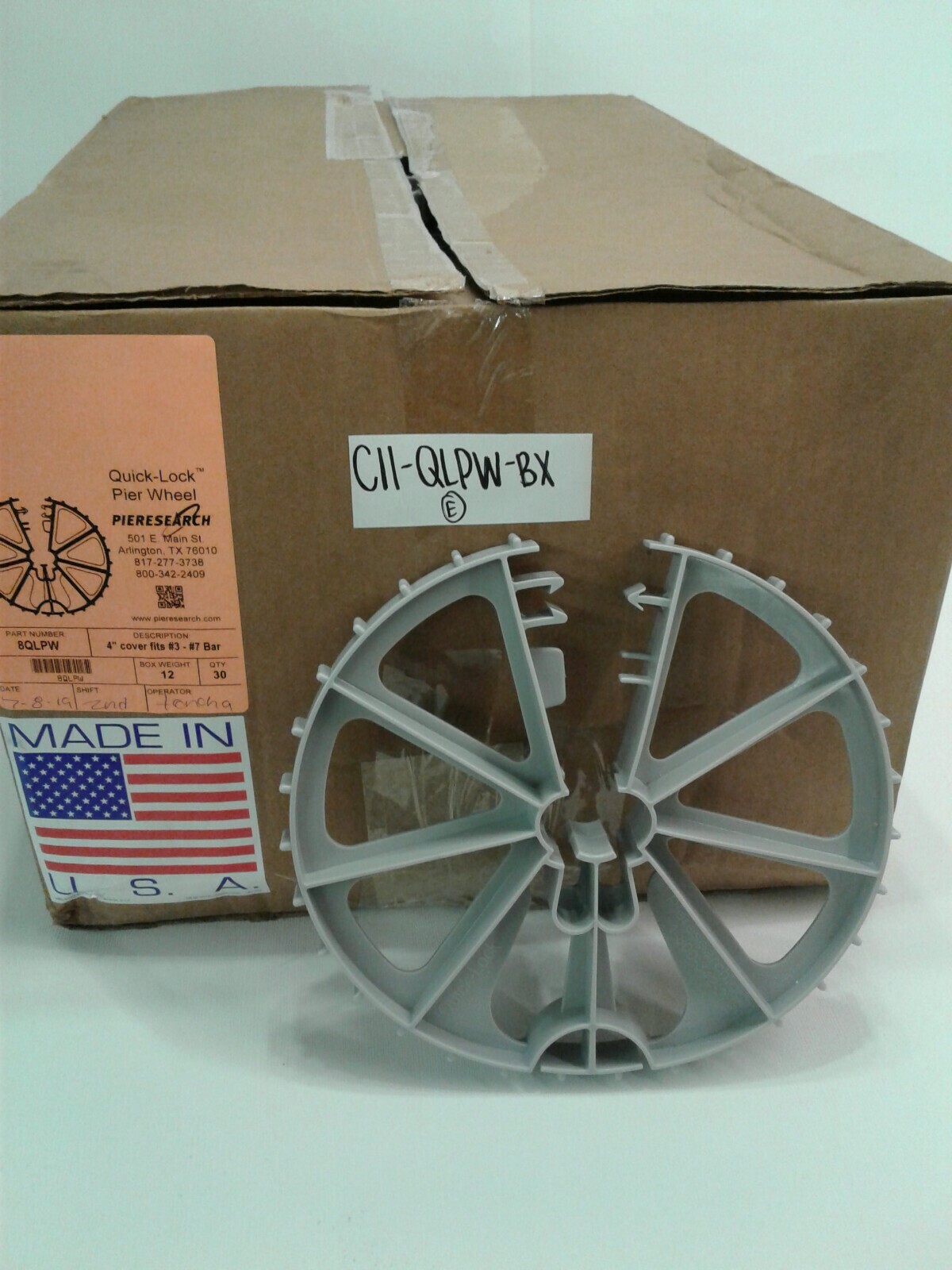 Pieresearch 4″ Quick-Lock Pier Wheel 8QPLW, Cover Fits #3 - #7 Bar ...