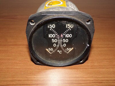 Vintage Aircraft Dual Thermometer Gauge AN5795-6 The Lewis Eng Co | eBay