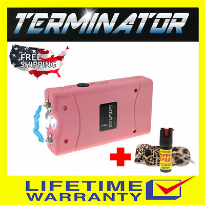 TERMINATOR STUN GUN T800 - 440BV RECHARGEABLE POLICE FLASHLIGHT AND ...