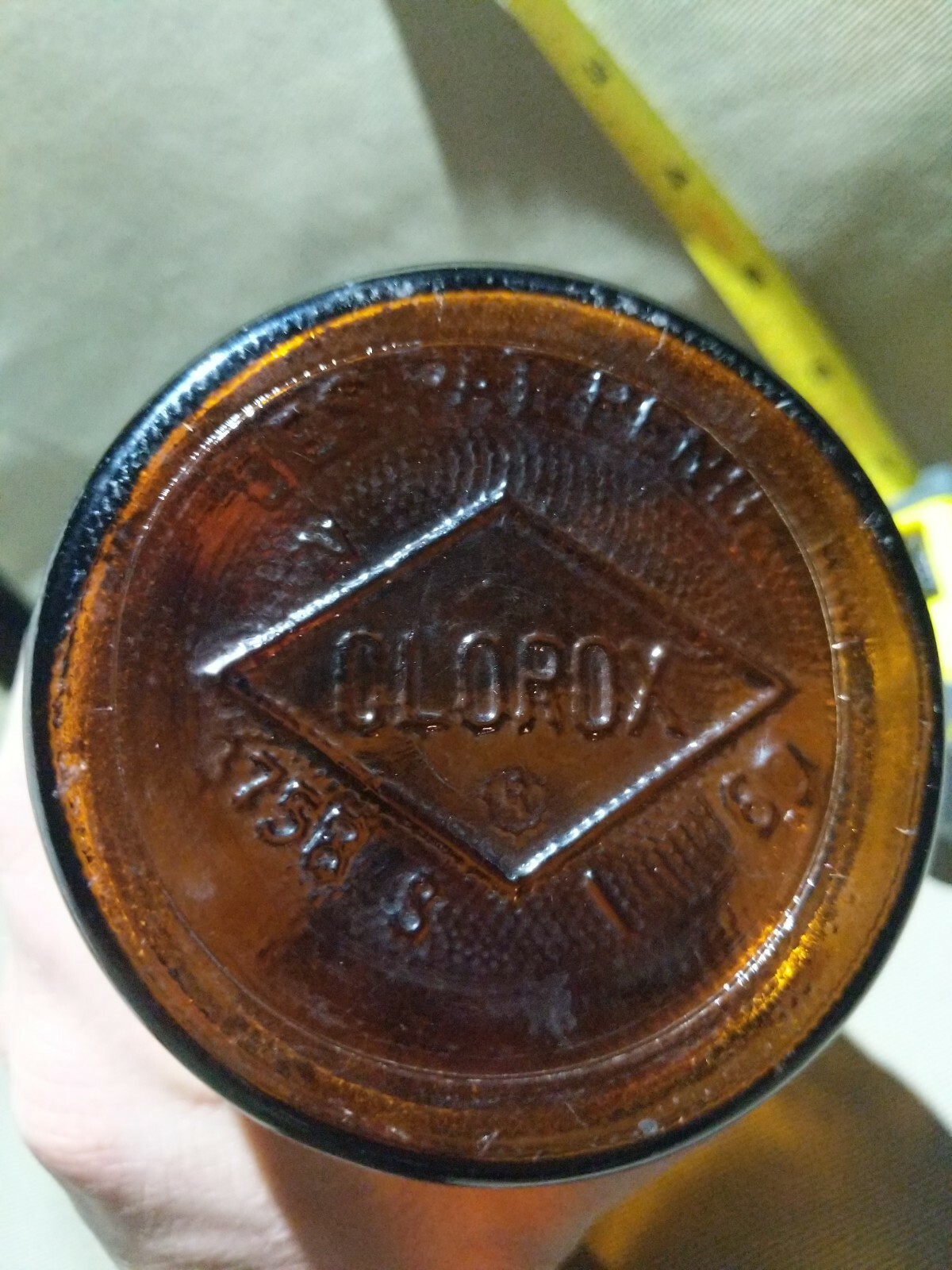 VTG AMBER GLASS CLOROX BOTTLE 32oz ONE QUART | eBay