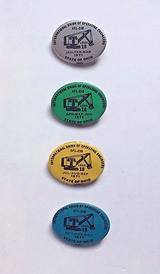 INTERNATIONAL UNION OF OPERATING ENGINEERS AFL/CIO LOCAL 18 1971 PINS ...