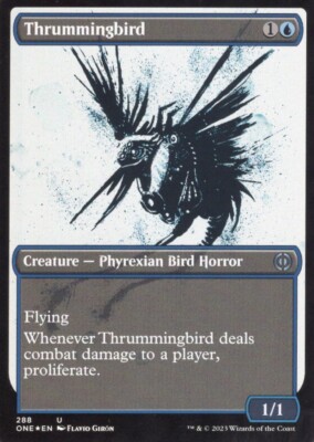 2X THRUMMINGBIRD 288 SHOWCASE FOIL PHYREXIA: ALL WILL BE ONE MTG MAGIC ...