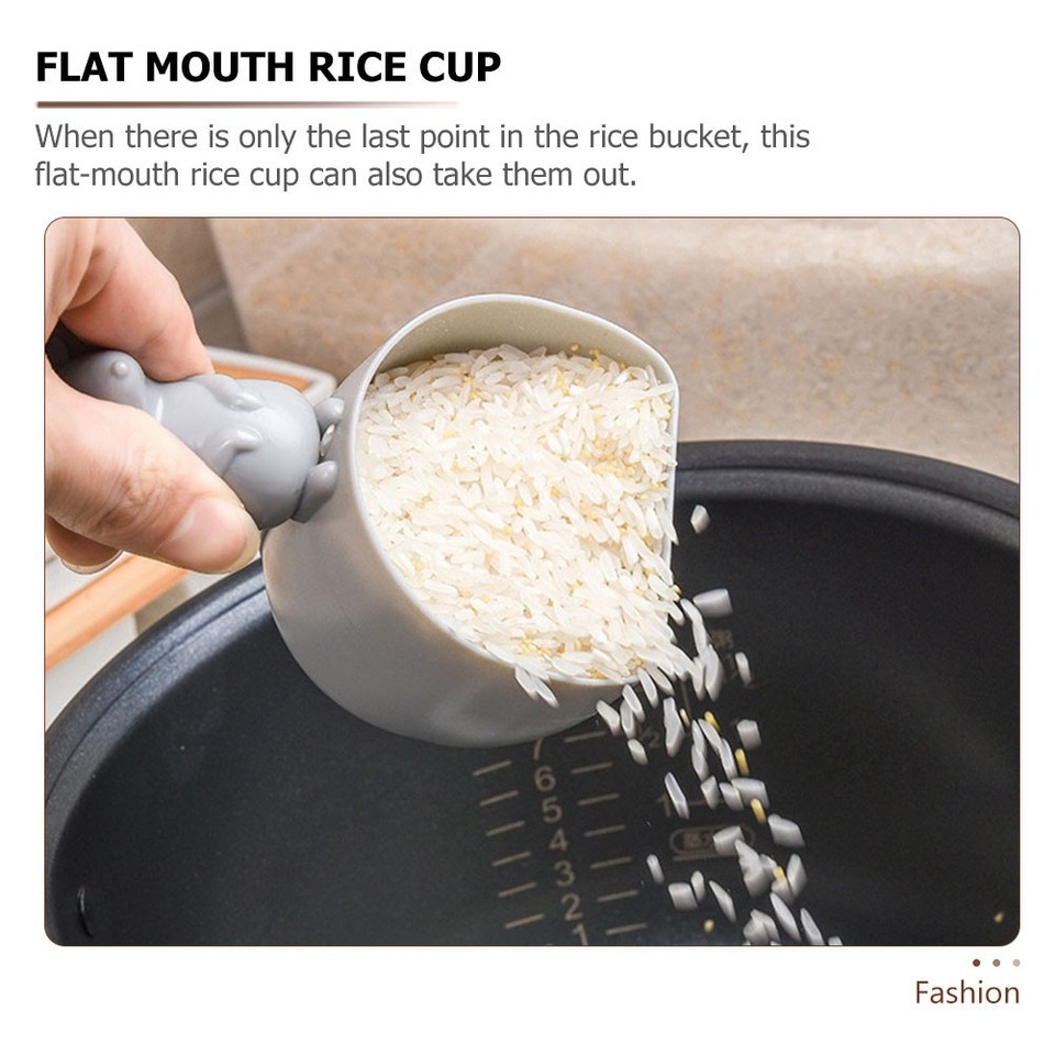 2Pcs Cartoon Mouse Shape Spoon Large-Capacity Rice Cup Plastic Rice ...