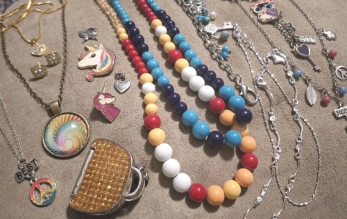 Vintage Jewelry Lot Kids Misc Necklaces Bracelets 925 Chains ...