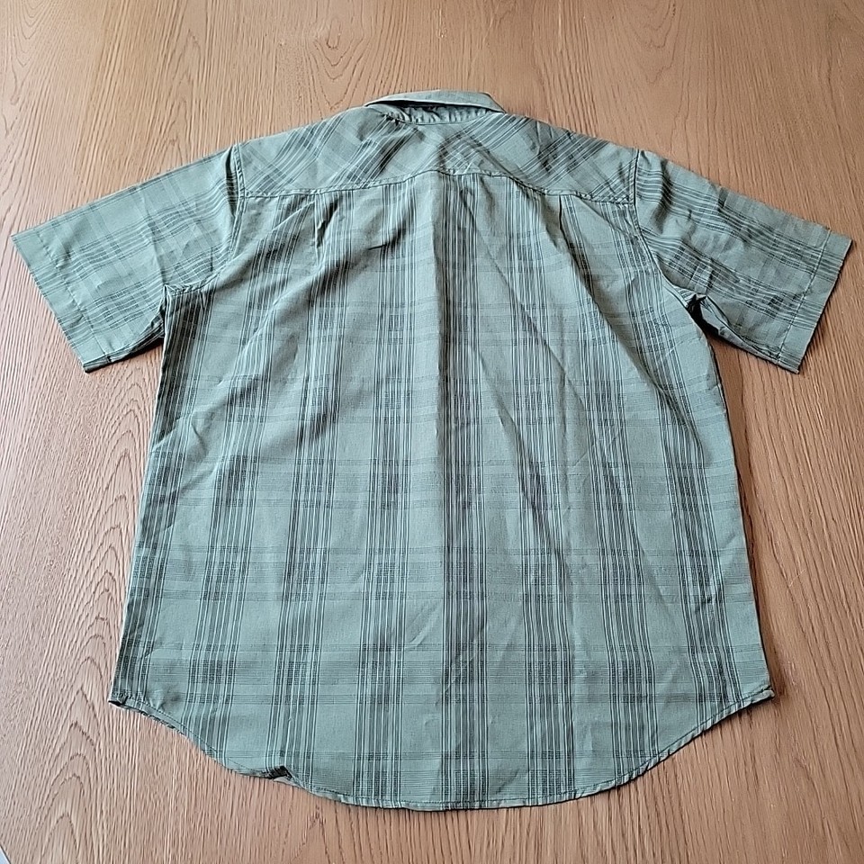 Orvis Shirt Men's Size Large Green Plaid Performance Tech Work Fishing ...
