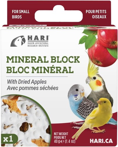 Mineral Block for Birds with Dried Apples, Calcium Supplement Bird ...