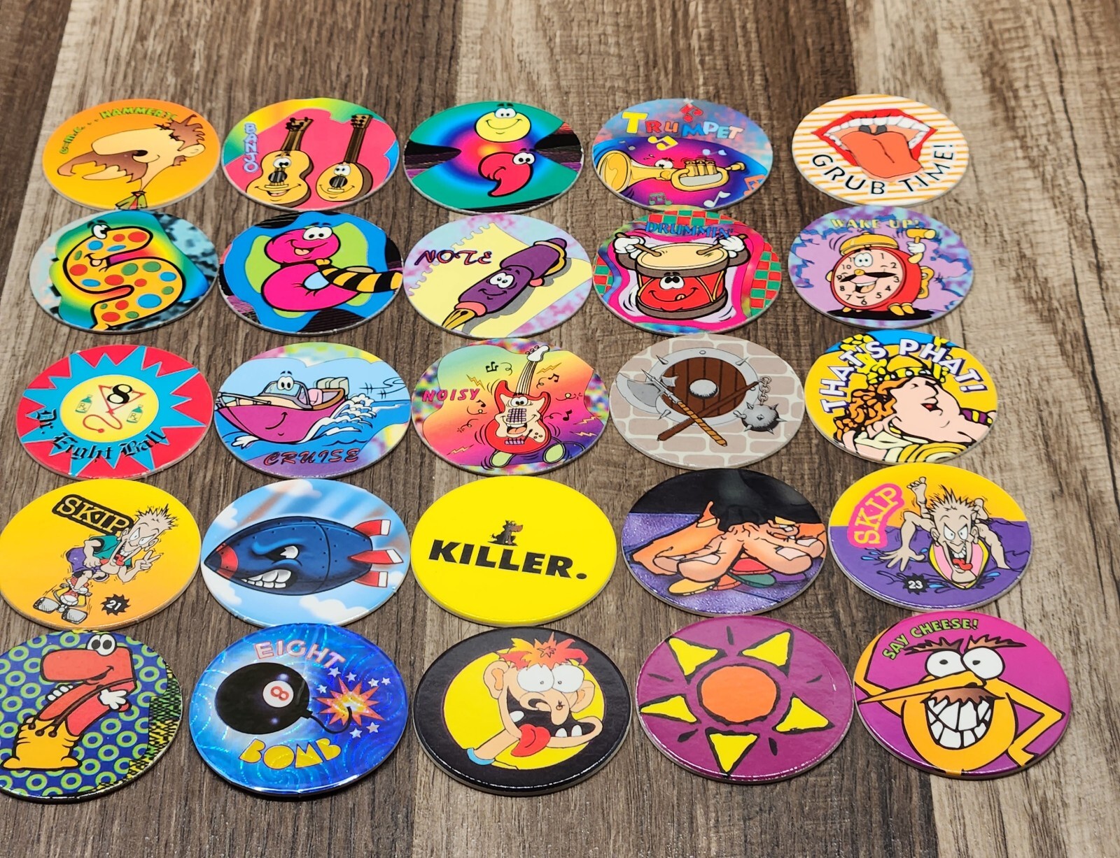 90s Specific Items POG Lot - 25 Vintage Assorted Themed Pogs (Stack N ...