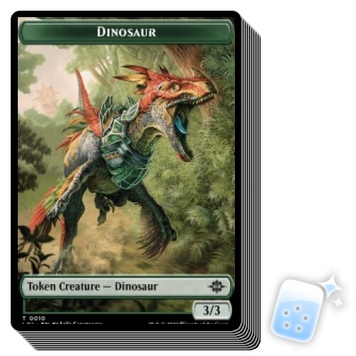10 pcs DINOSAUR TOKEN (010) The Lost Caverns Of Ixalan LCI Magic MTG ...