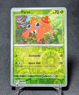 Paras Common Reverse Holo Grass Scarlet & Violet 151 Pokemon TCG Card ...
