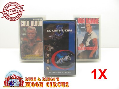 1x VHS MOVIE CUT CASE (SIZE F) - CLEAR PLASTIC PROTECTIVE BOX ...