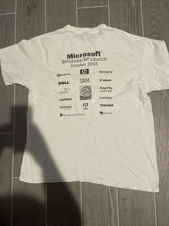 Vintage 2001 Microsoft Windows XP Launch Tshirt | eBay