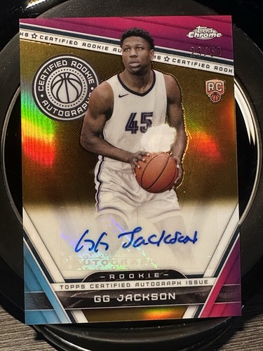 2023-24 Topps Chrome Basketball GG Jackson Jr Rookie Auto Gold /50 Mint ...