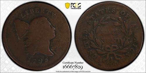 1795 Liberty Cap HALF CENT *PCGS F12* C-2a,LE Punct Date *FAST FREE ...