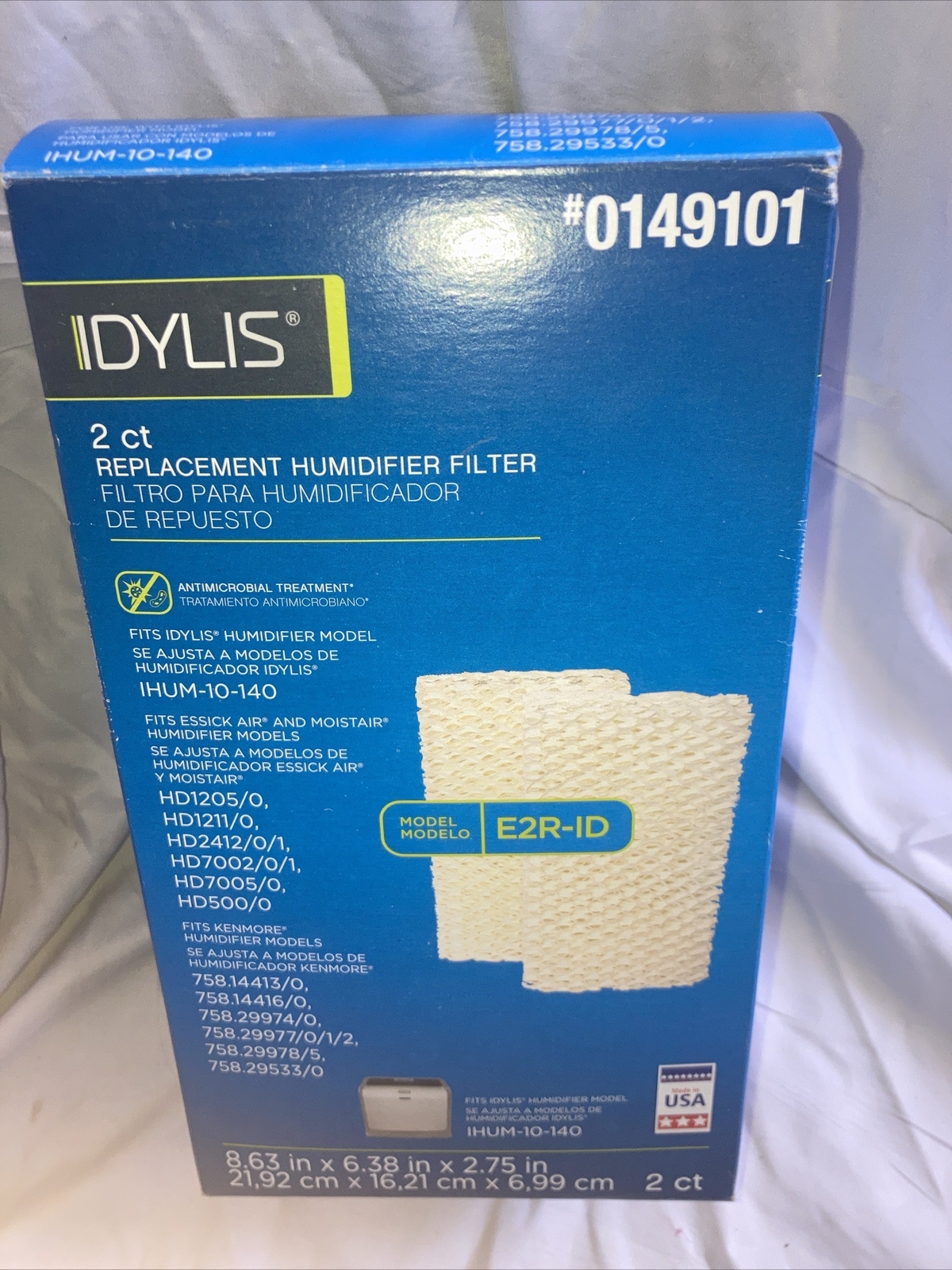 Idylis 2-Pack Humidifier Filters E2R-ID for sale online | eBay
