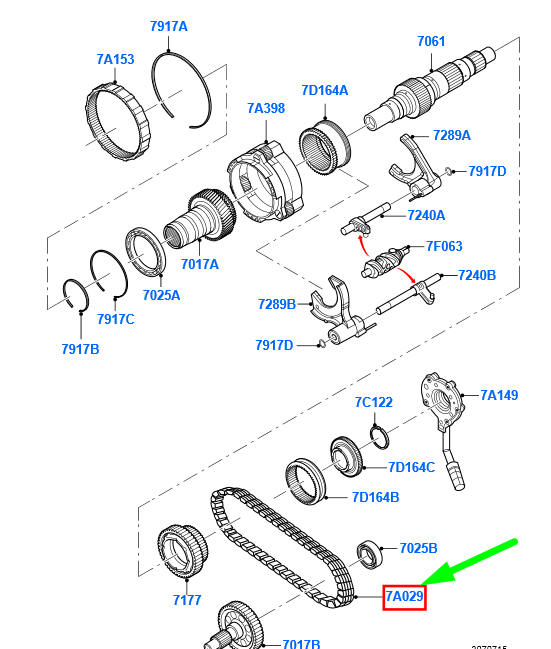 FORD RANGER T6 MK1 Transfer Drive Chain 2216240 JB3P-7A029-AA NEW ...
