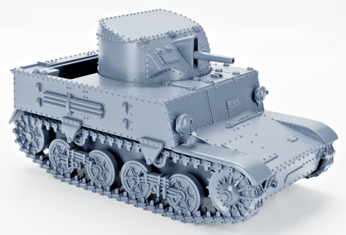 WW2 BELGIUM TANK HUNTER VICKERS T13 B3 3D PRINTED, MANY SCALES ...