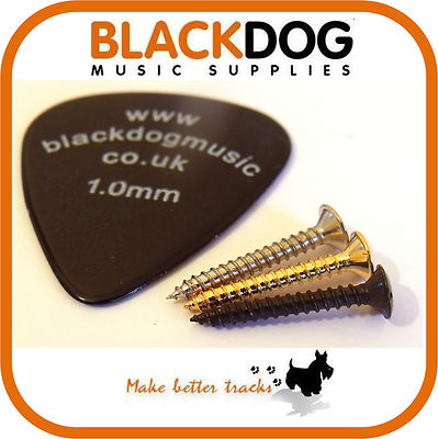 Guitar screws in chrome black or gold string tree pickup surrounds 2mm ...