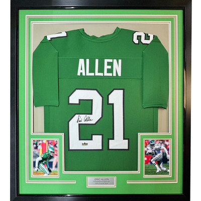Framed Facsimile Autographed Eric Allen 35x39 Green Reprint Laser Auto ...