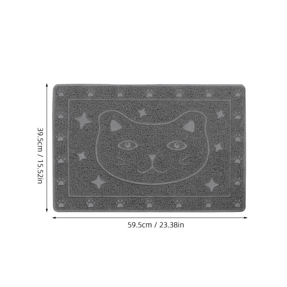 Cat Litter Mat Home Ground Litter Mat Cat Head Pattern Pet Litter Mat ...