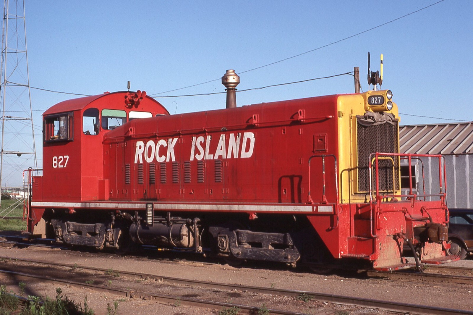 ROCK ISLAND RAILROAD SW8 #827 ORIGINAL KODACHROME SLIDE | eBay