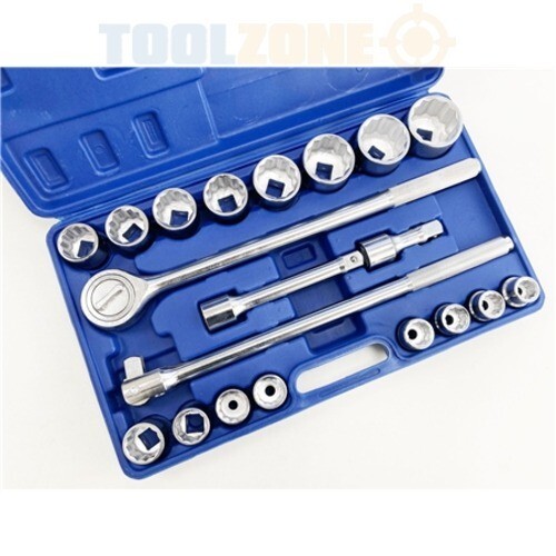 Socket Set 3/4" Drive 19-50mm Sockets 12 Point BMC Ratchets Extensions ...