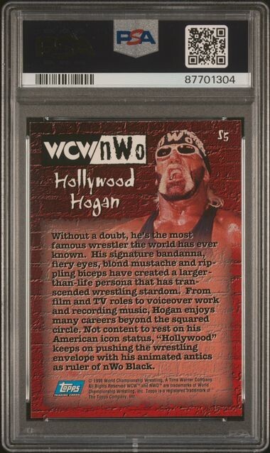 PSA 9 1998 TOPPS WCW/NWO HULK HOGAN STICKER HOLLYWOOD HOGAN LOW ...