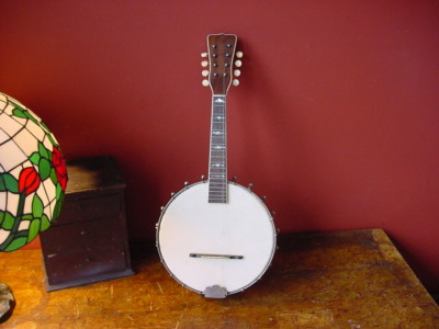 VINTAGE BANJOLIN MANDOLIN INLAYED FRET BOARD Wurlitzer ? Oscar Schmidt ...