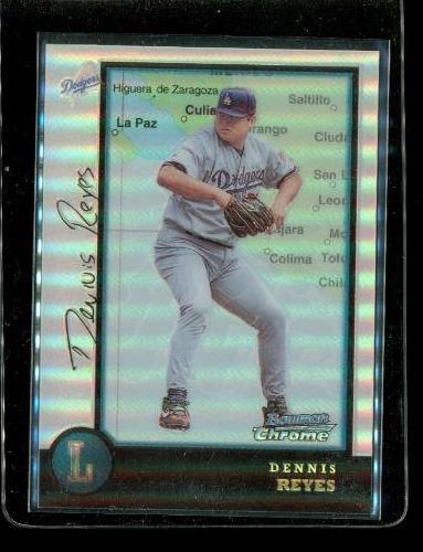 Vintage 1998 BOWMAN CHROME Refractor Baseball Card #108 DENNIS REYES ...