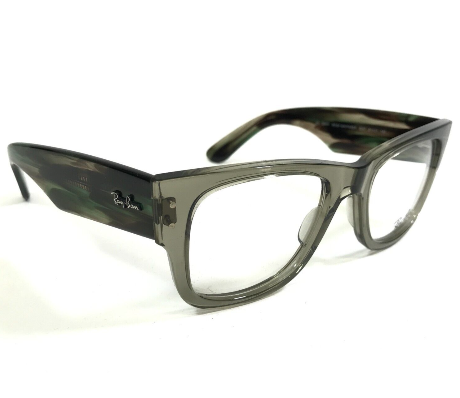 Ray-Ban Eyeglasses Frames RB0840V MEGA WAYFARER 8297 Clear Green Brown ...