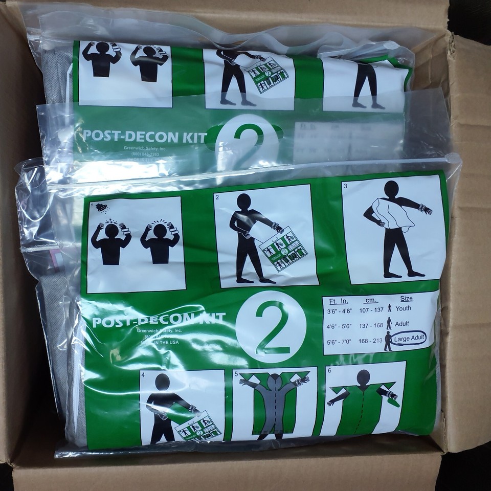 10 Pack Secur-Id Combo2b-La Decontamination Kit Pre-Decon Post-Decon ...