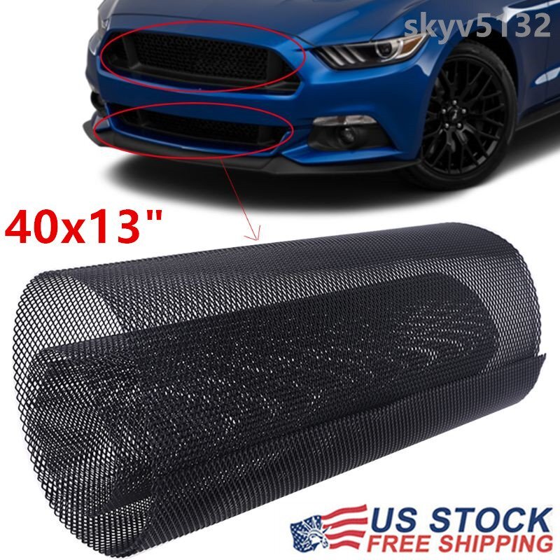 Universal Black Car Grille Mesh Net Sheet Aluminum Rhombic Auto Mesh ...