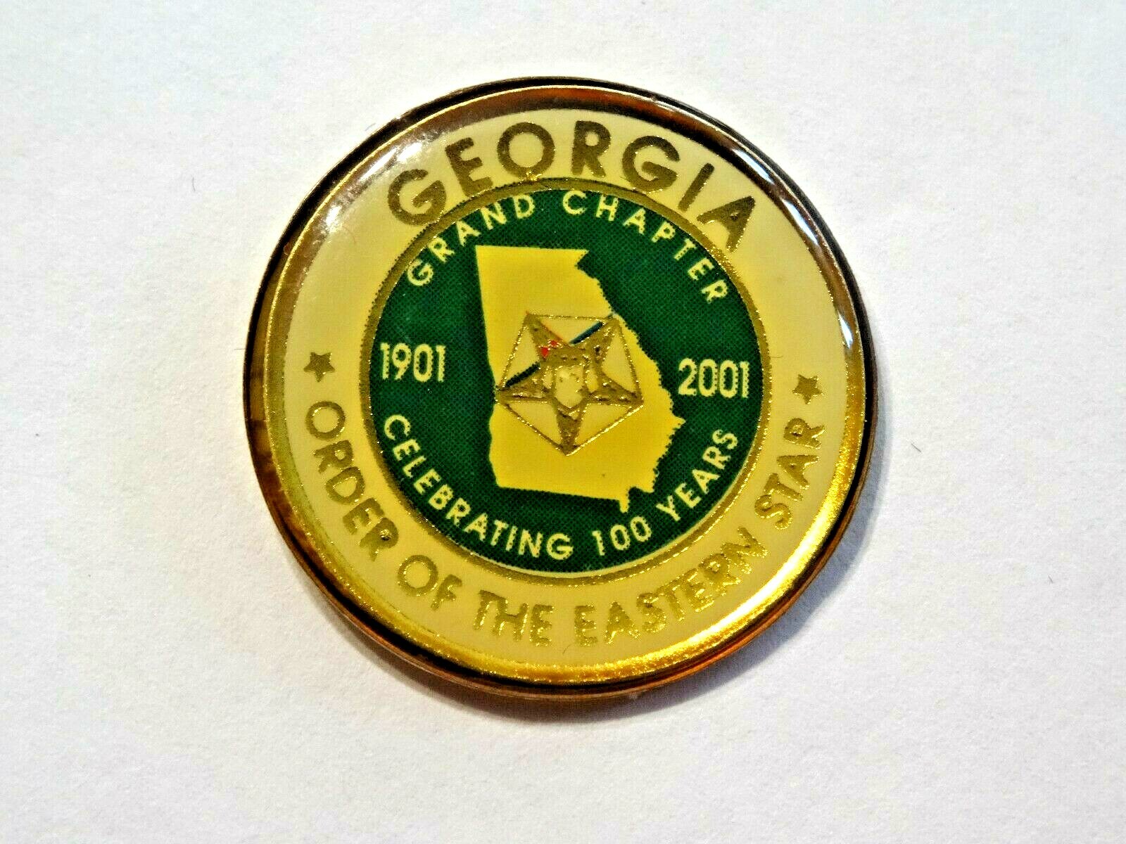 ORDER OF THE EASTERN STAR ~ GEORGIA GRAND CHAPTER 2001 ~ LAPEL PIN | eBay
