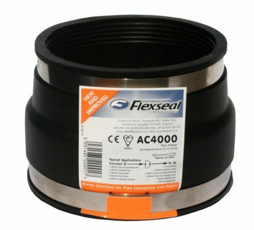Flexseal Flexible Rubber Boot Reducer Coupling Adaptor Pipe Connector ...
