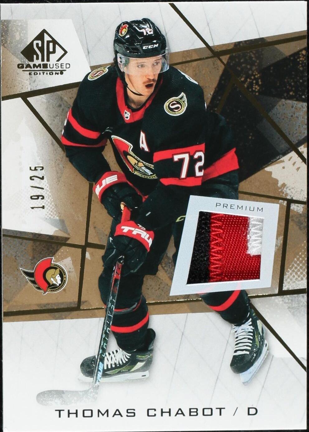 2021-22 Upper Deck SP Game Used - Thomas Chabot #48 Gold Premium ...