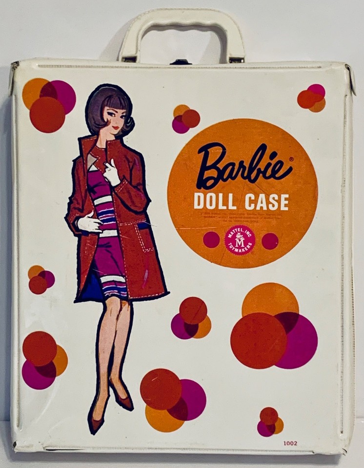 Vintage Mattel 1958 Barbie Fashion Accessories Doll Case White/Orange ...