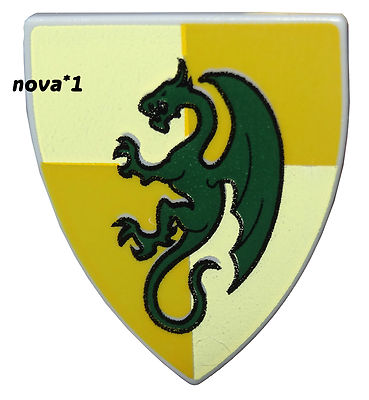 LEGO CASTLE TRIANGULAR DARK GREEN DRAGON SHIELD BRAND NEW | eBay UK