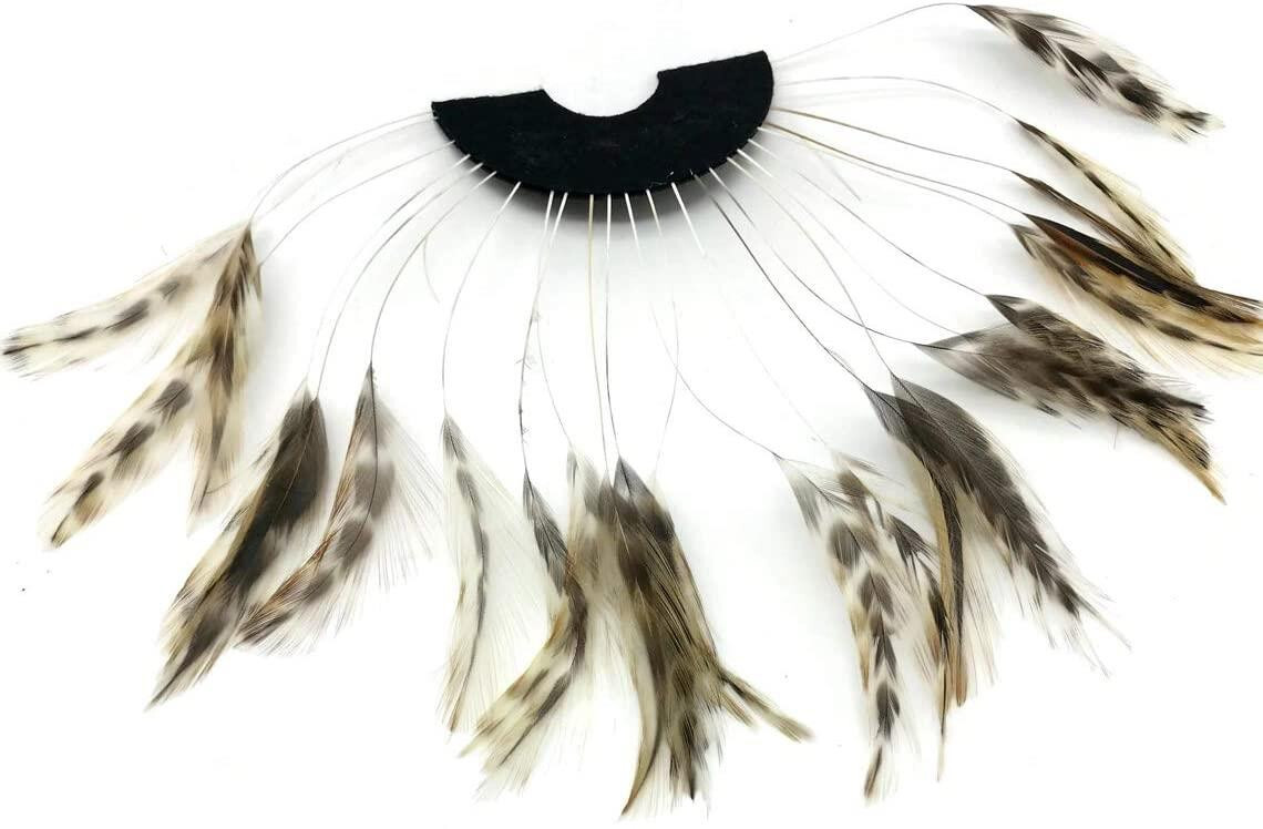 Chinchilla Beaded Feather Pinwheel Bridal Costume Fascinator Hat Hair ...